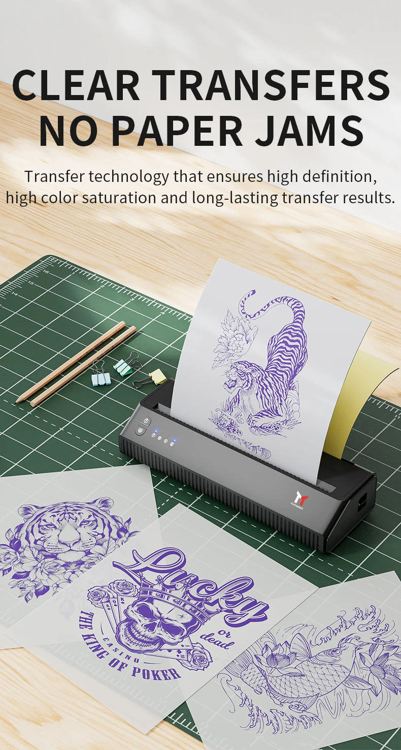 Mht-p8008 Custom Wireless A4 Size Thermal Tattoo Stencil Copier Thermal ...