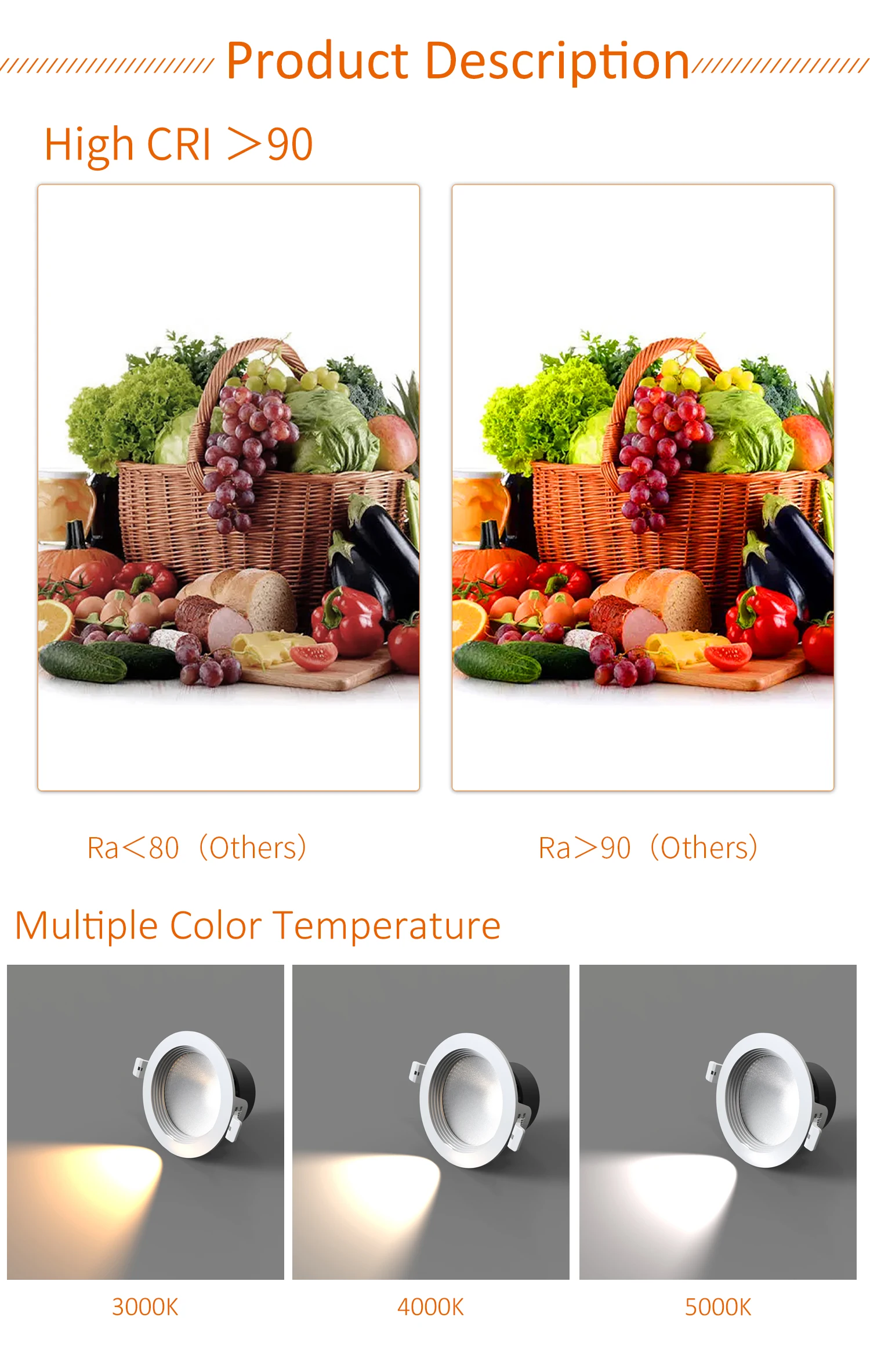 New Design Hotel Mall Commercial 7w 10w Anti Glare Round square ...