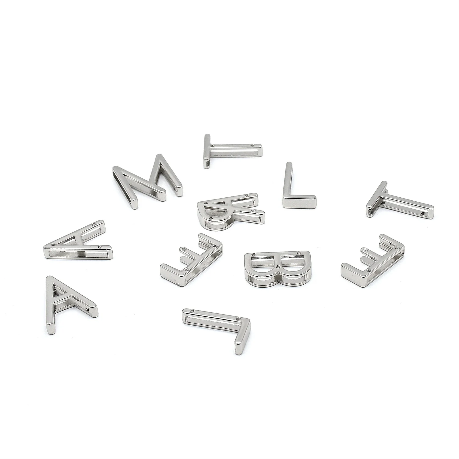 3d Small Metal Letters Alloy Alphabet Stamps Beads Letter Label Channel ...