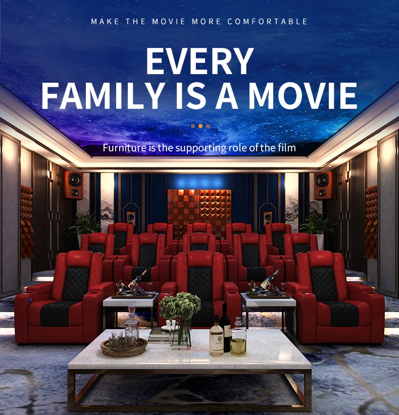 Modern Luxury Home Cinema Recliner Sofa Set Recliner Armchairs for ...