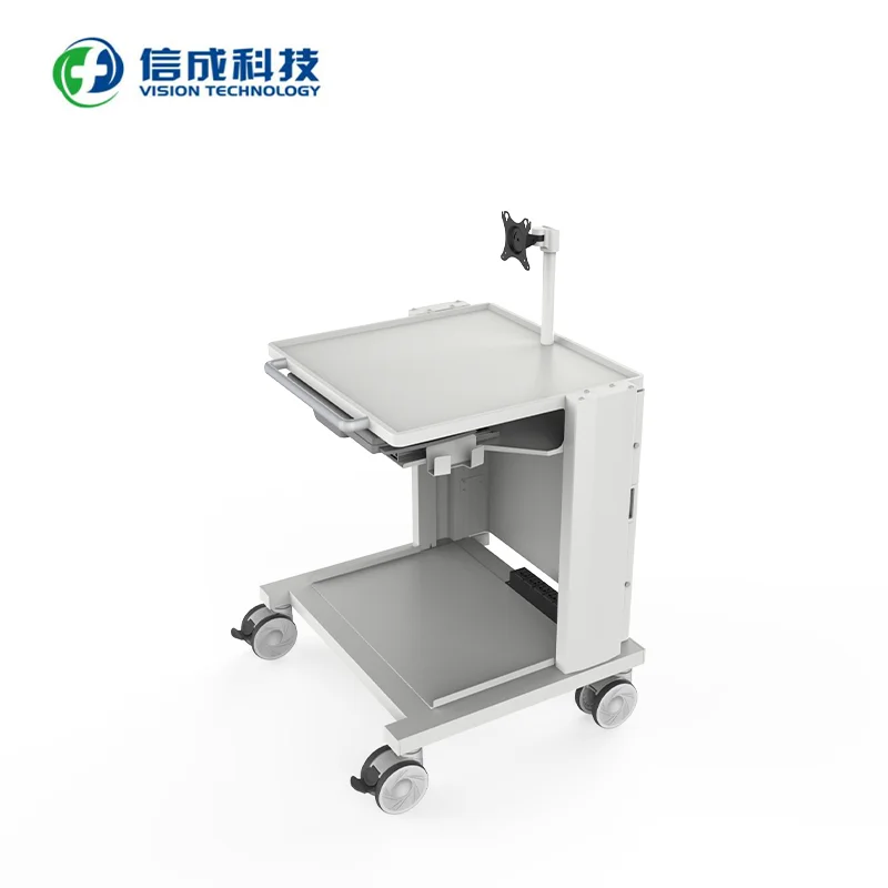 Hospital Medical Trolley Laboratory Computer Trolley With Vesa Support ...