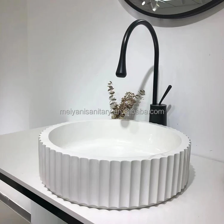 Concrete Basin Bathroom Hand Wash Station Above Counter Cement Basin ...