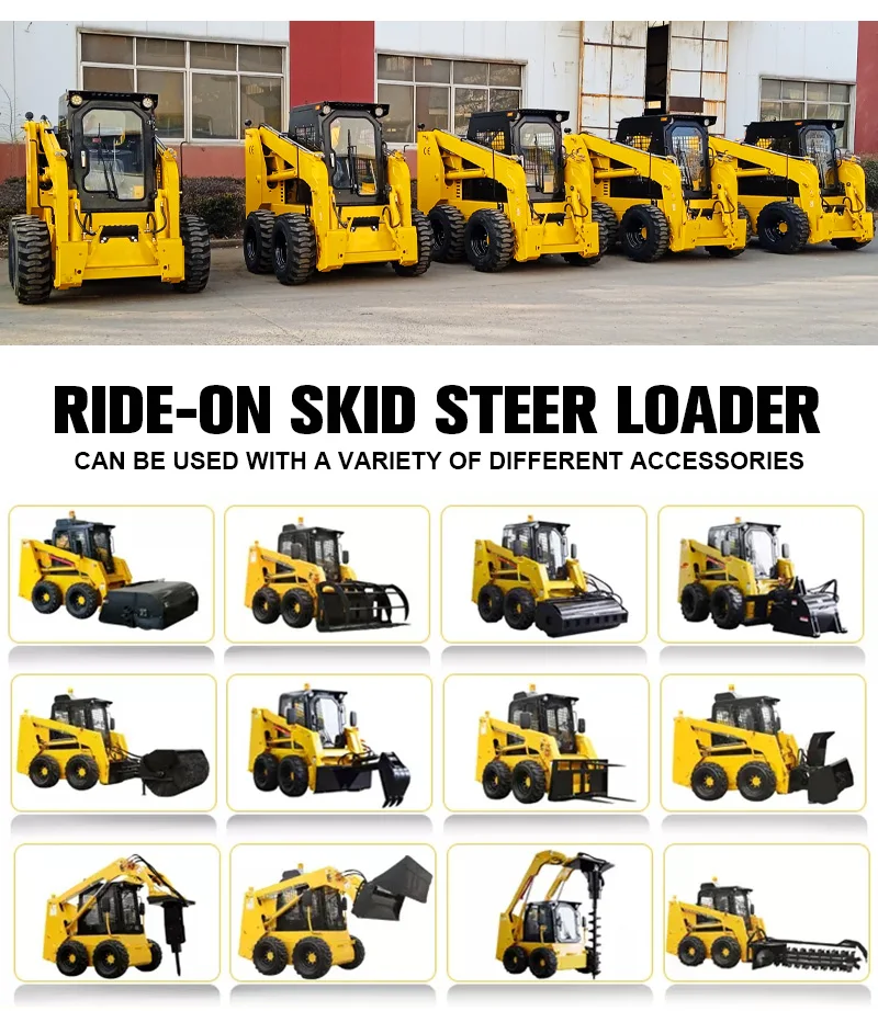 Huayee Mini Skid Steer Wheel Loader Skid Steer Diesel Loaders ...