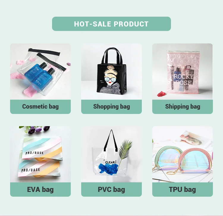 Customizable Plastic Eva Vinyl Snap Closure Bag with Hanger