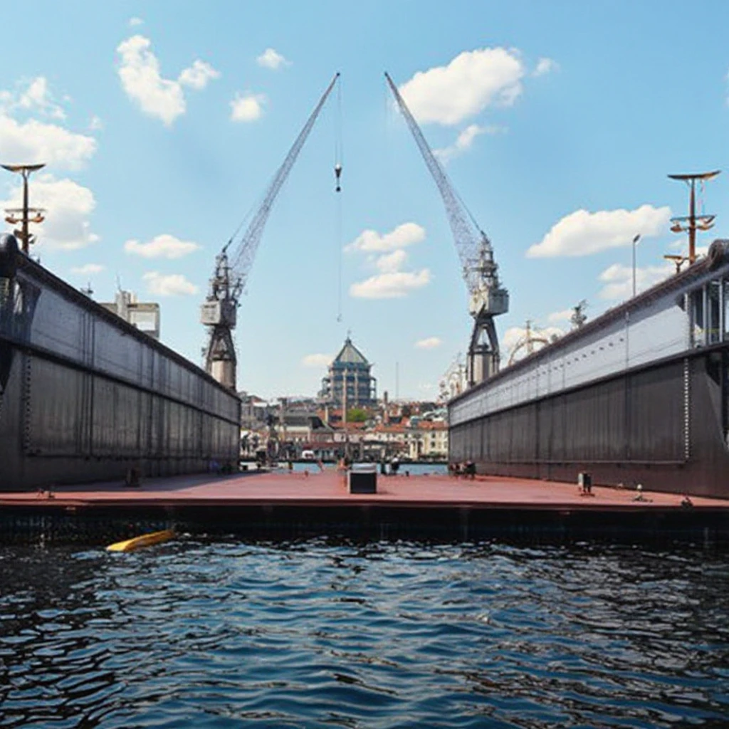 Floating Dock Gantry Crane With Gearbox Construction-Applicable Portal ...