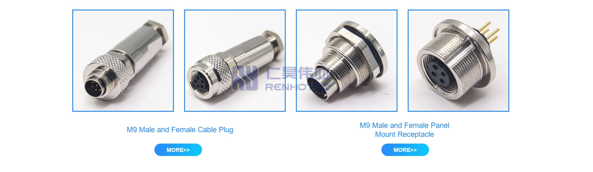 M9 Male 8 Pin Connector IP67 Waterproof - Reliable Field Wiring