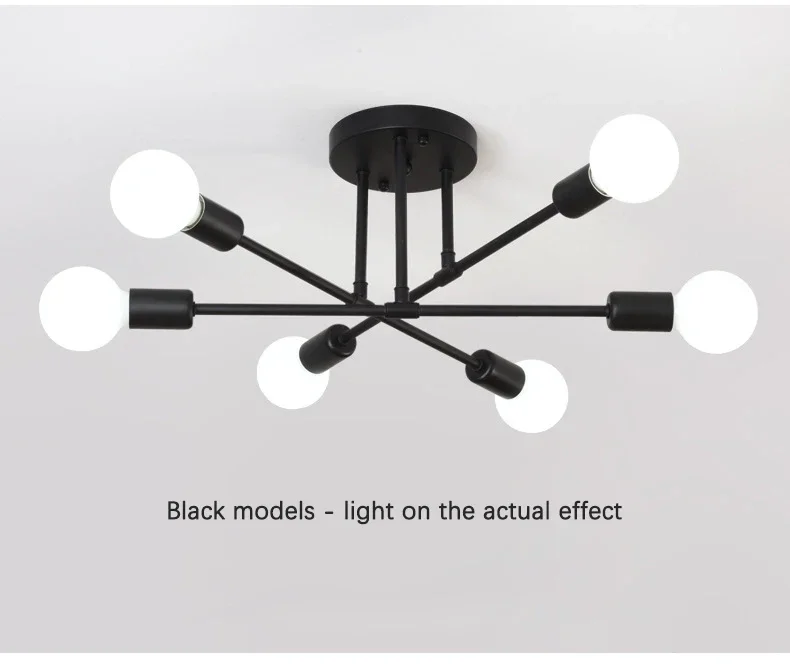 6 Sockets Chandelier Lighting - Nordic Modern Home Decor