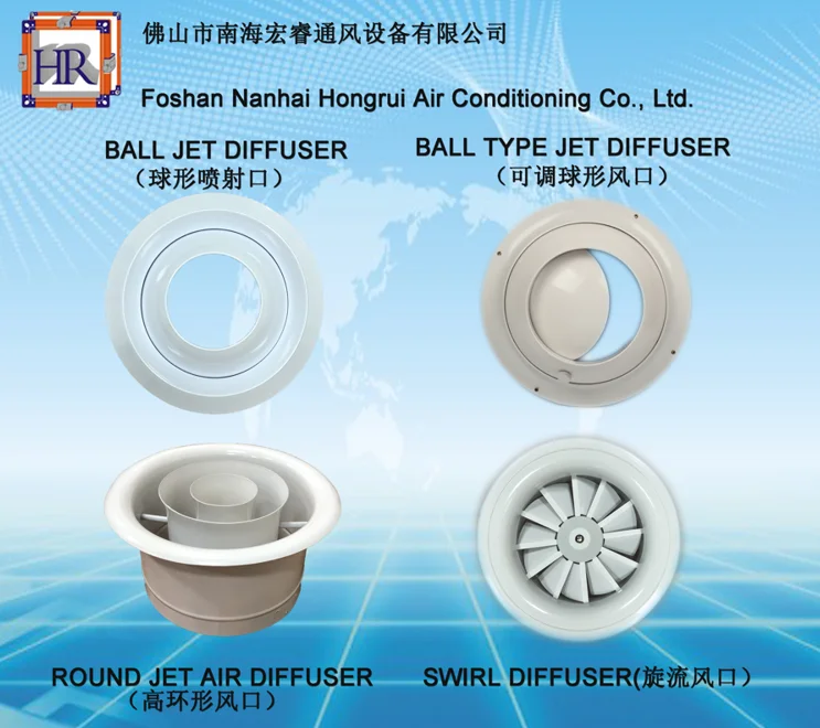 3 Way Square Ceiling Diffuser / Aluminum Linear Slot Air Diffuser Hvac ...