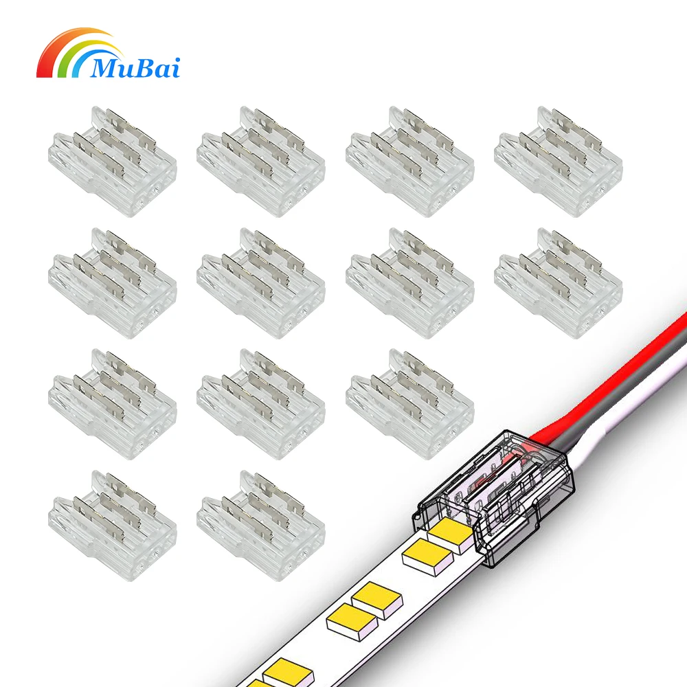 Extension Link Wire Transparent 8mm CCT Strip Light Connector Gapless ...