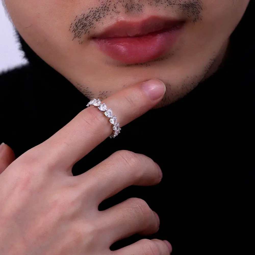 Luster Forever Full Halo Eternity 925 Sterling Silver 5x5mm D Color ...