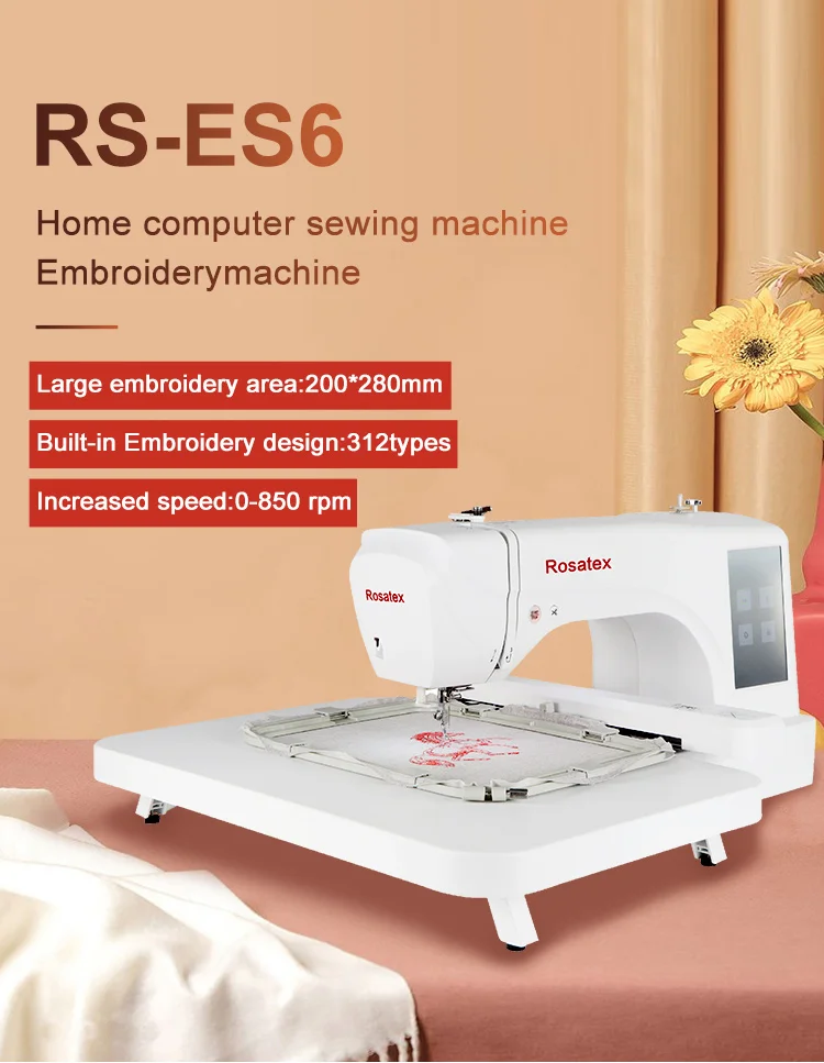 Rosatex Es6 Oem Embroidery Designs Household Computerized Sewing Machine - Buy Brother Electric ...