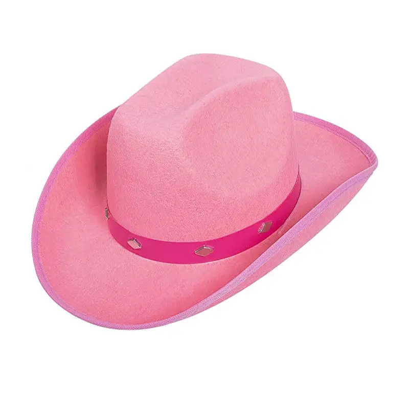 Pink Cowboy Hat Western Style Cowgirl Hats For Women Sequin Festival ...