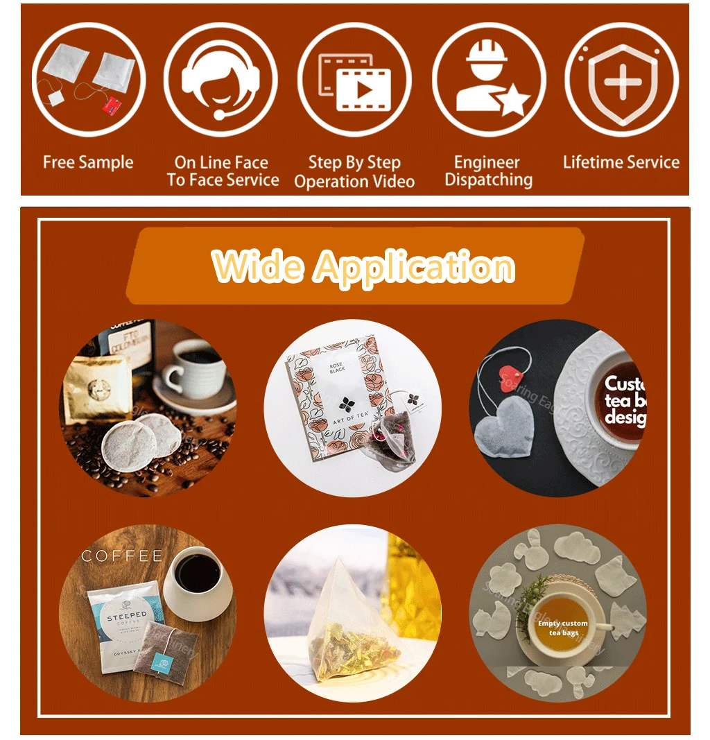 Triangle Shape Tea Bag Sachet Packaging Machine For Inner Teabag And ...