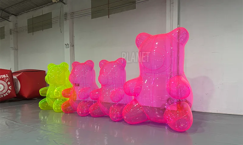 Wholesale Price Colorful Transparent PVC Inflatable Teddy Bear for ...
