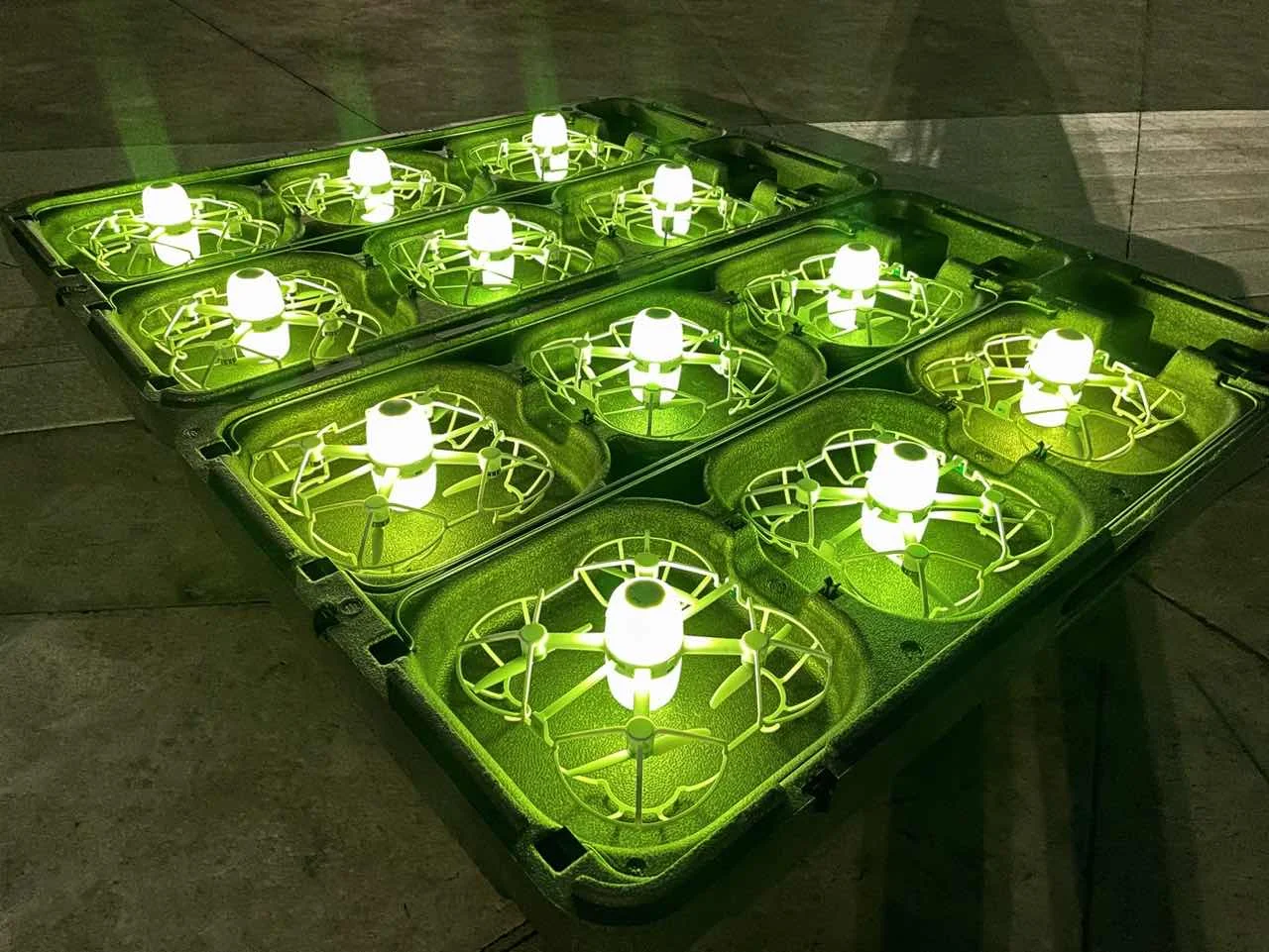 Synchronized Light Show Drones for Events - Interactive Swarm Technology