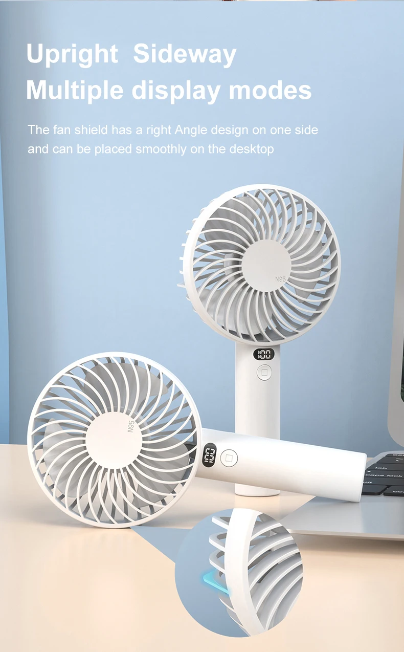 Portable Handheld Fan - Long Endurance Rechargeable Cooling