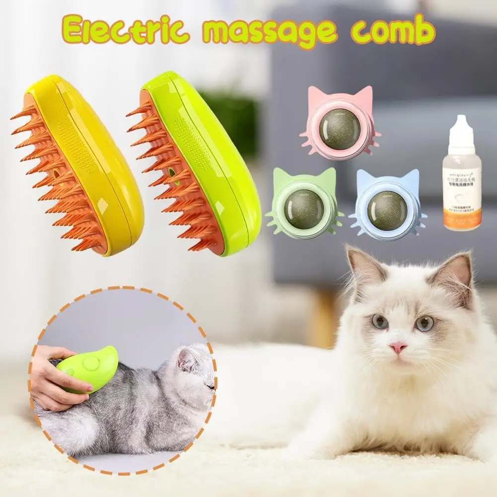 Multifunctional Plastic Cat Grooming Brush Pet Hair Removal 3 In 1 Dog ...