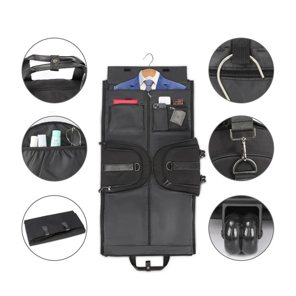Rolling Garment Bag - Portable, Multi-Functional & Waterproof