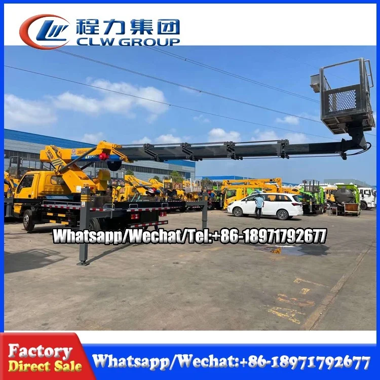 Jmc 28m Manlift Truck Telescopic Boom Bucket Aerial Work Platform Truck ...