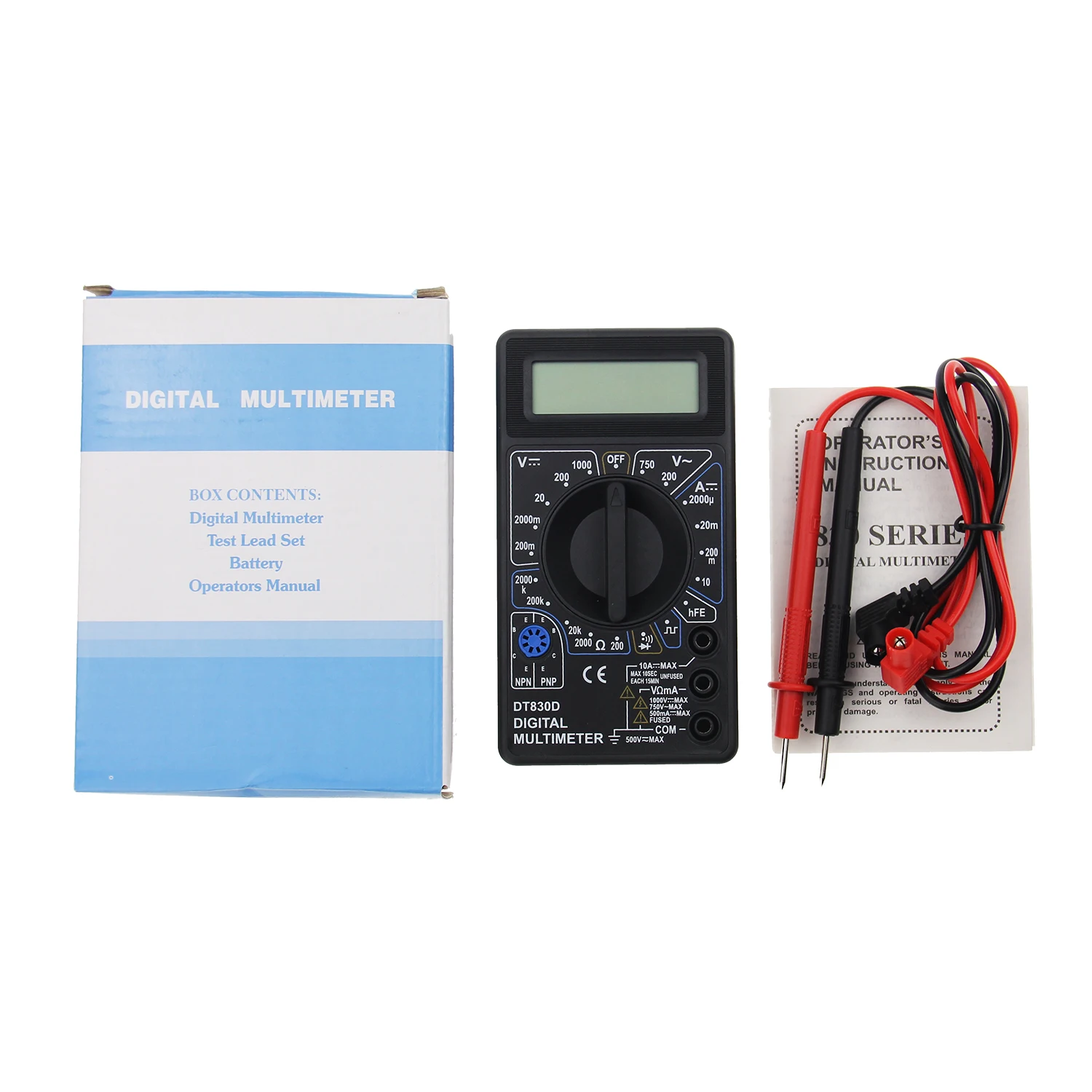 Portable Professional Dt830d Tester Multimeter Multi Meter Electronics ...