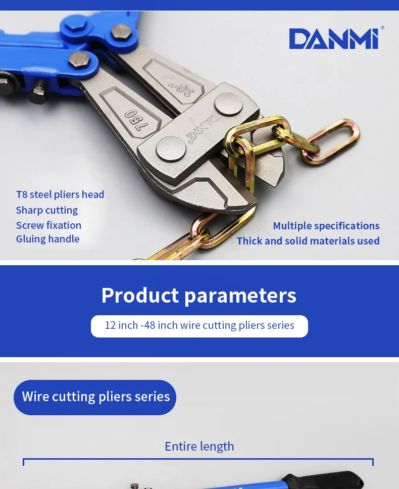 DANMI High Quality Labor-Saving Plier Bolt Shear & Rope Cutters