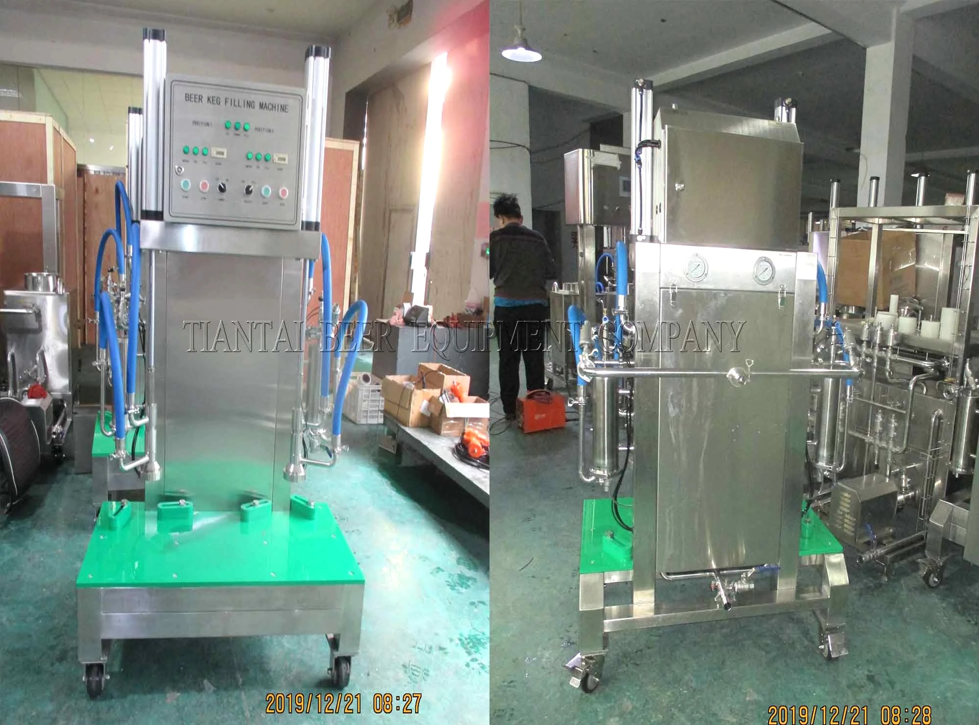 2-station 3-tank Automatic Keg Washer Electric Heating Element Tiantai ...