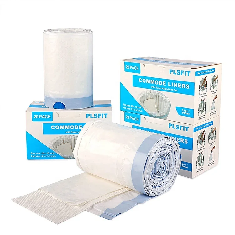 Hot Sale Portable Leakproof Disposable Commode Liner Plastic Bag ...