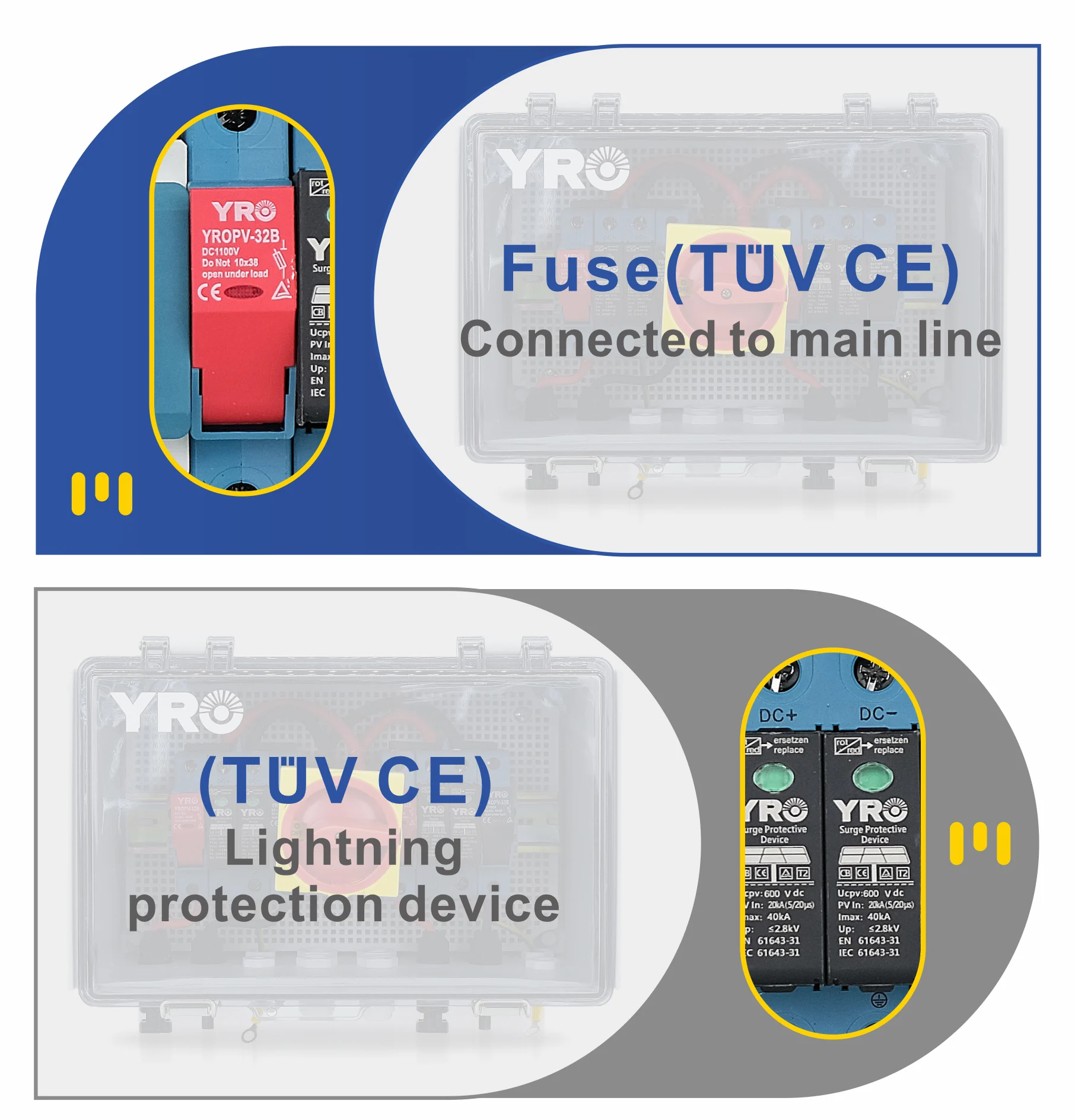 Pv Strings Dc Combiner Box 2 Input 2 Output 1000V - Safety & Efficiency