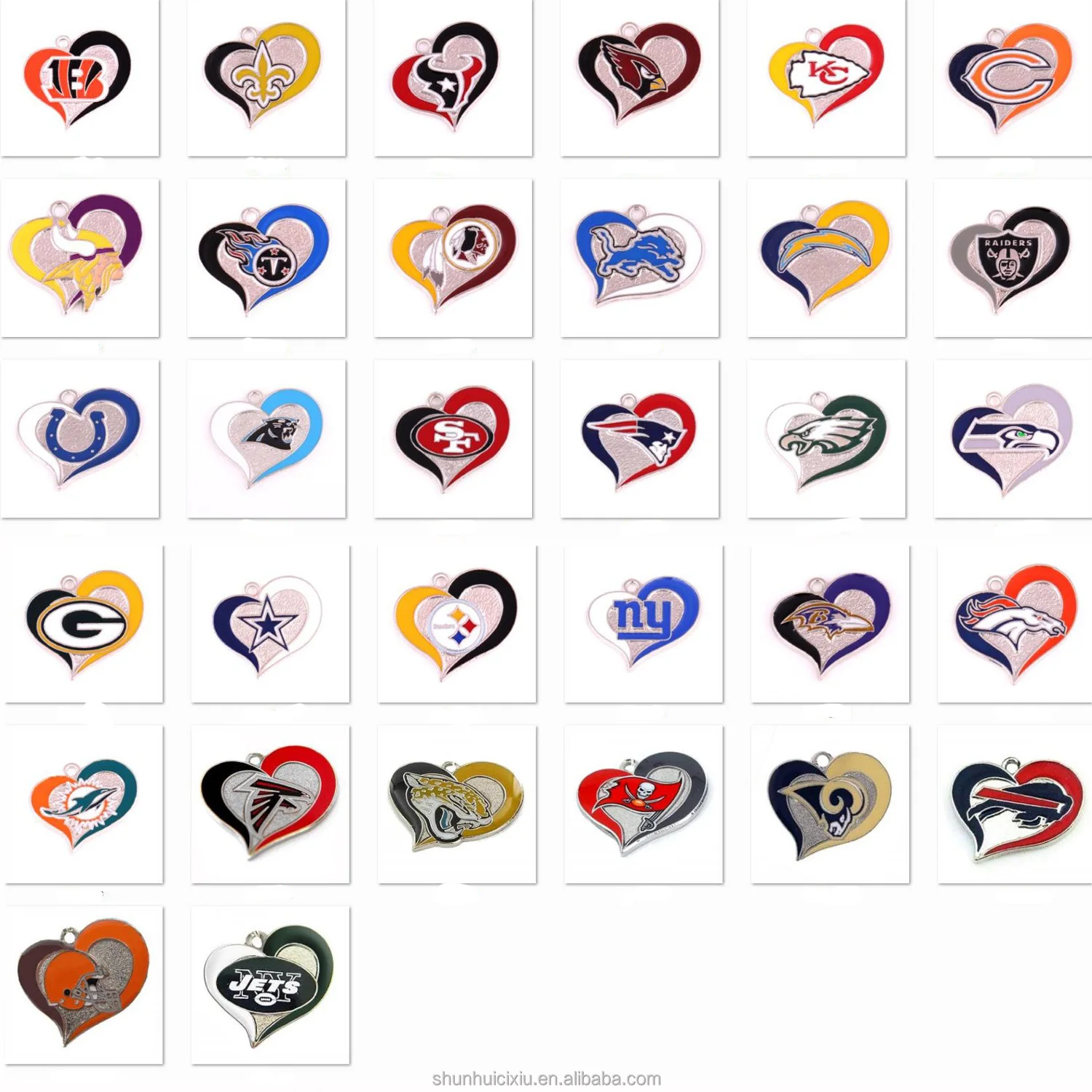 Supplier Wholesale White And Blue Charms Custom Football Cowboys Charm ...