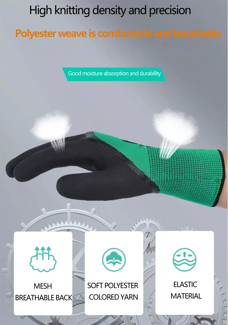 Sunnyhope Thirteen Needle Latex Foam Gloves Garden Work Gloves For ...