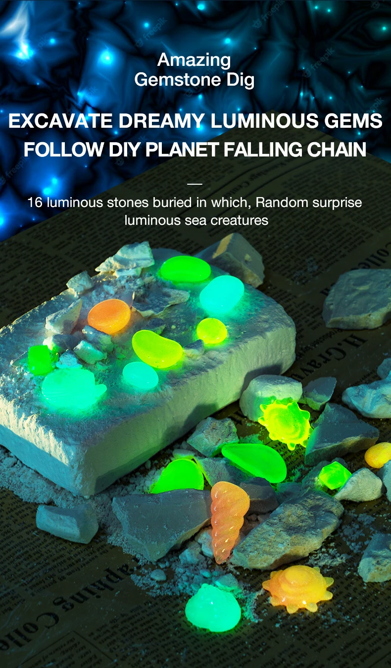 Crystal Dig Kit for Kids - Educational Mineral Treasure