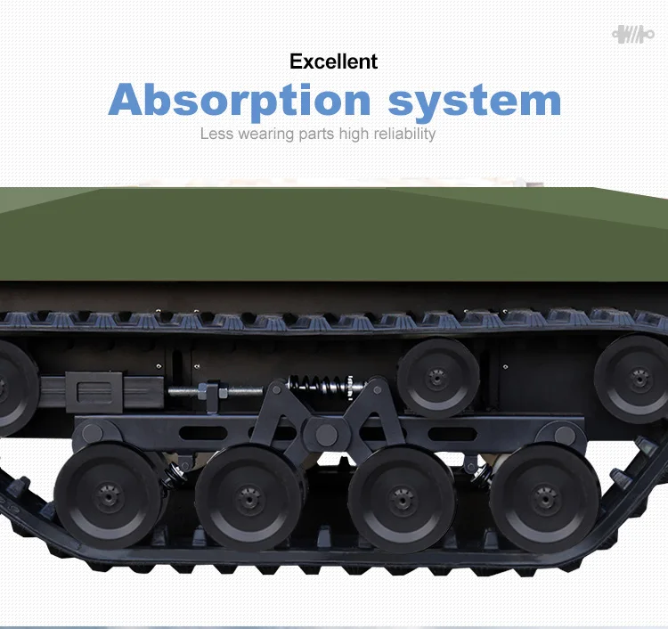 Commercial Robot RC Crawler Vehicle with Lidars & Rubber Track