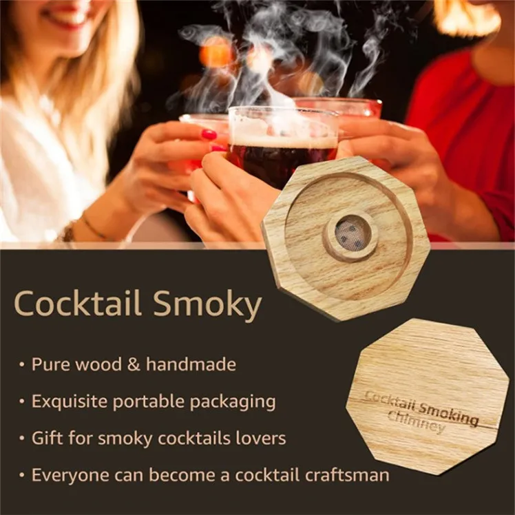 Wooden Cocktail Cup Lid Cover - Sustainable & Stylish