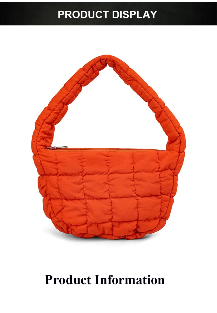 Professional Small Puffer Tote Bag Lightweight Women Quilted Handbag ...
