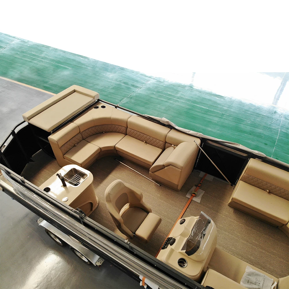 5.8m 19ft Aluminium Family Party Boat Floating Yacht Leisure Sport BBQ ...