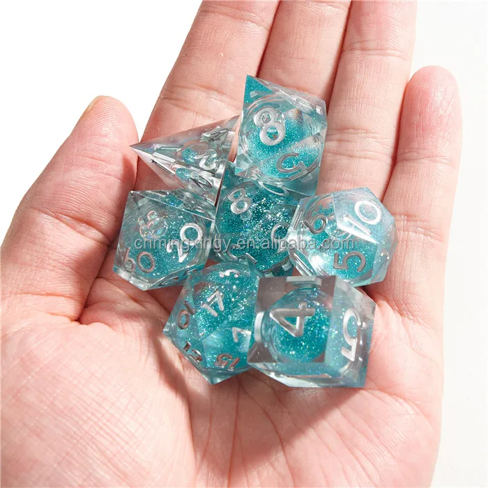 Dnd Set Clear Liquid Quicksand Set Dungeons & Dragons Polyhedron Resin ...