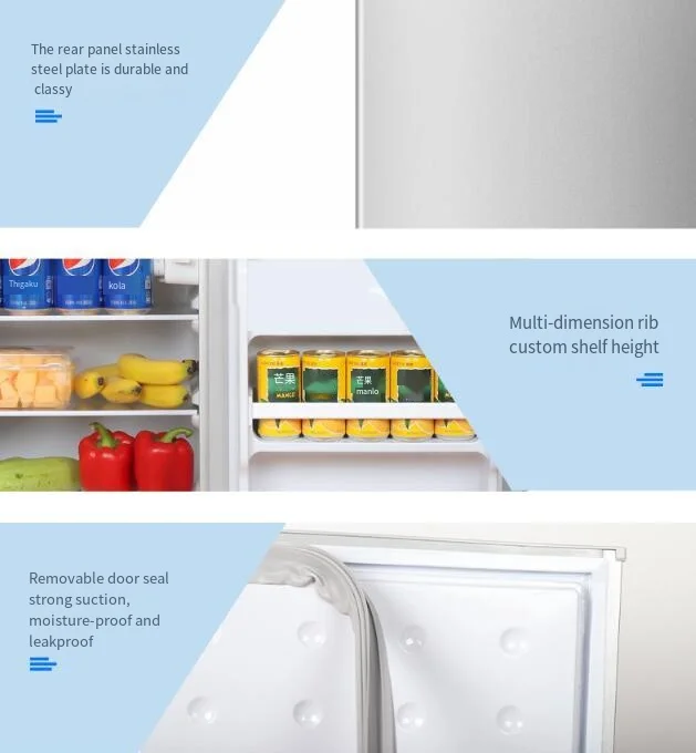 High-Quality Double Door Refrigerator with Upper Freeze and Lower ...