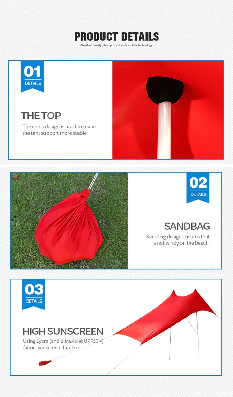 2022 Upf 50 Lightweight Portable Outdoor Summer Sunshade 3-4 Person ...