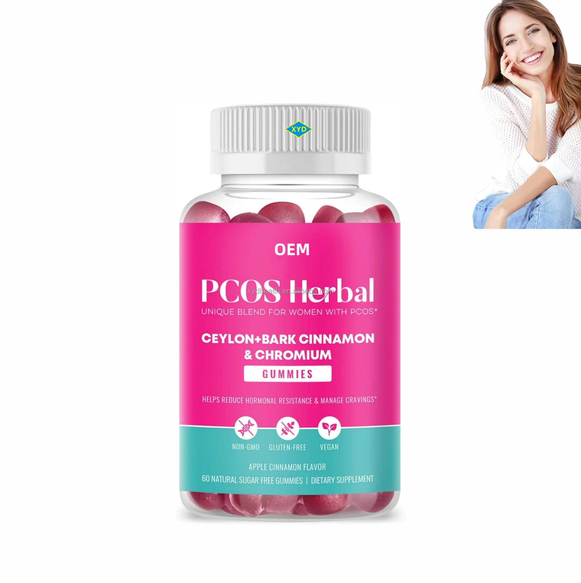 Oem Private Label Pcos Ceylon Cinnamon Bark Gummies With Chromium For ...