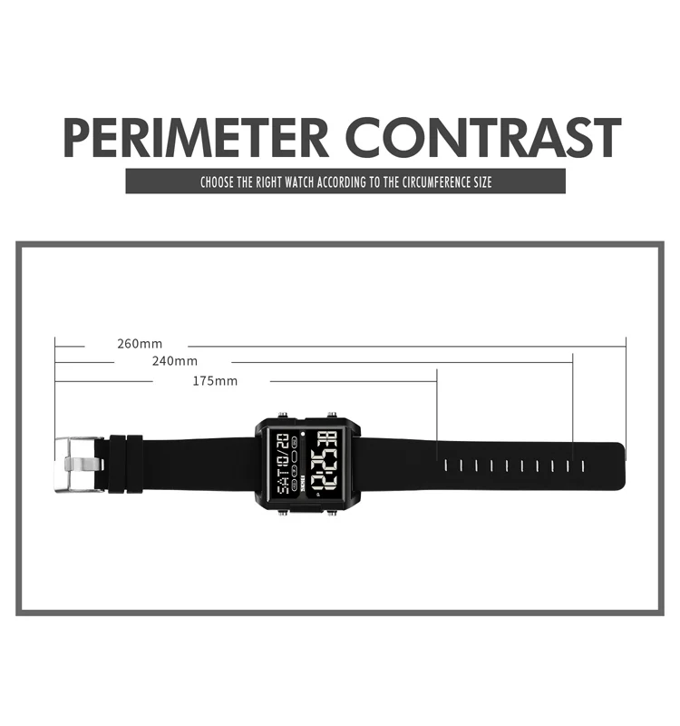 SKMEI #2146 Custom Logo Transparent Case Silica Gel Strap