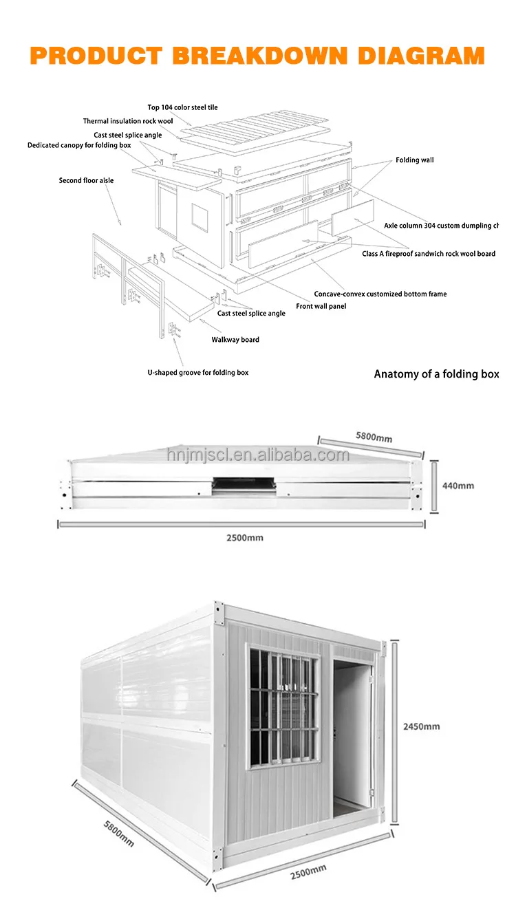 20ft Modular Container Home Temporary Fold Out With Bathroom And ...