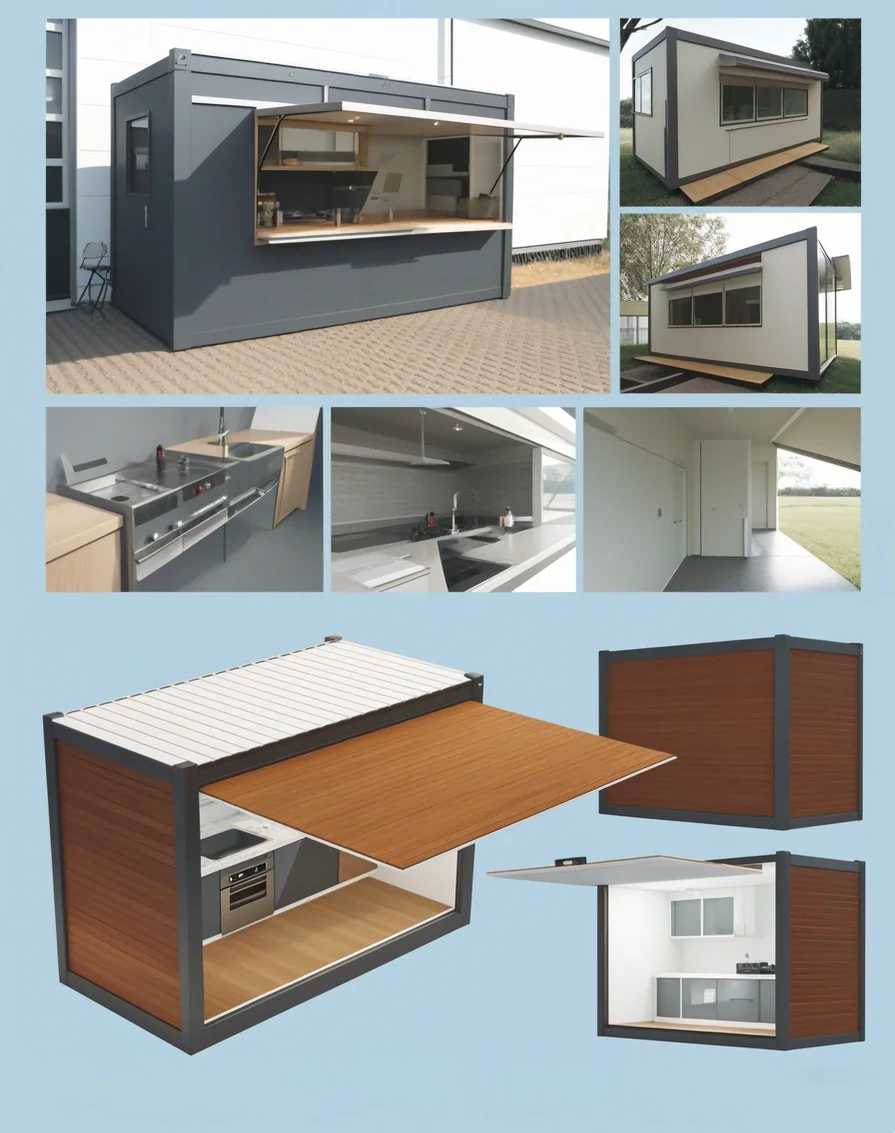 Kiosk Container Prefabricated Structure Portable Design for Restaurants ...