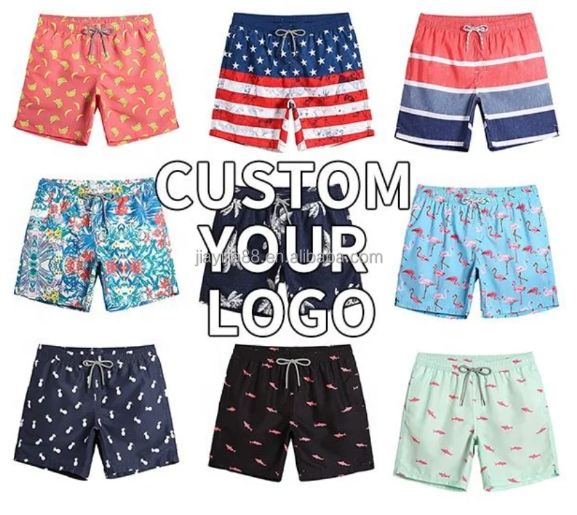 Mens Swim Shorts Stretch Summer Custom Designer 4 Way Stretch Swimming ...