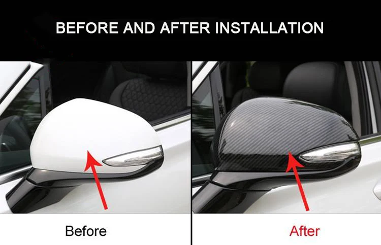 Abs Plastic Side Rear View Wing Mirror Covers For Hyundai Santa Fe (tm ...