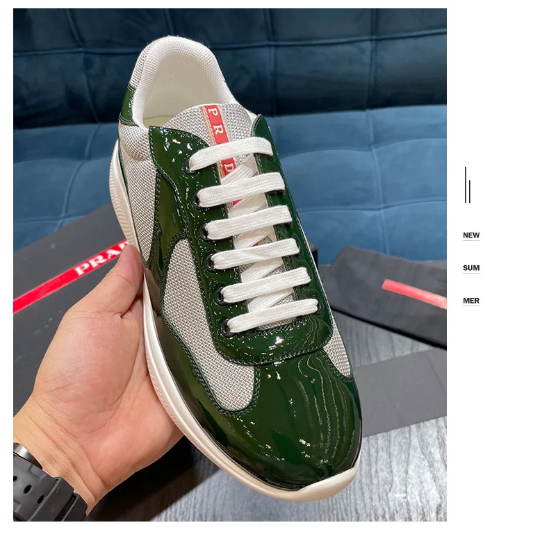 Top Quality Genuine Leather Low-top Patent Leather Casual Walking Shoes ...