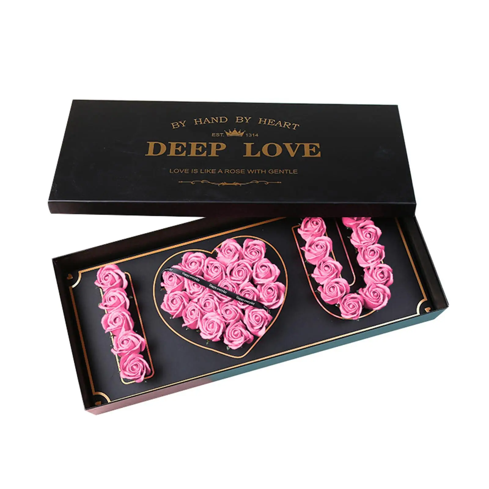 Wholesale Rose Rectangle Box Flower Gift Box Arrangements I Love You ...