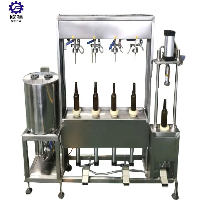 Automatic 4 Heads Pump Liquid Bottles Water Filler Beer Filling Machine ...