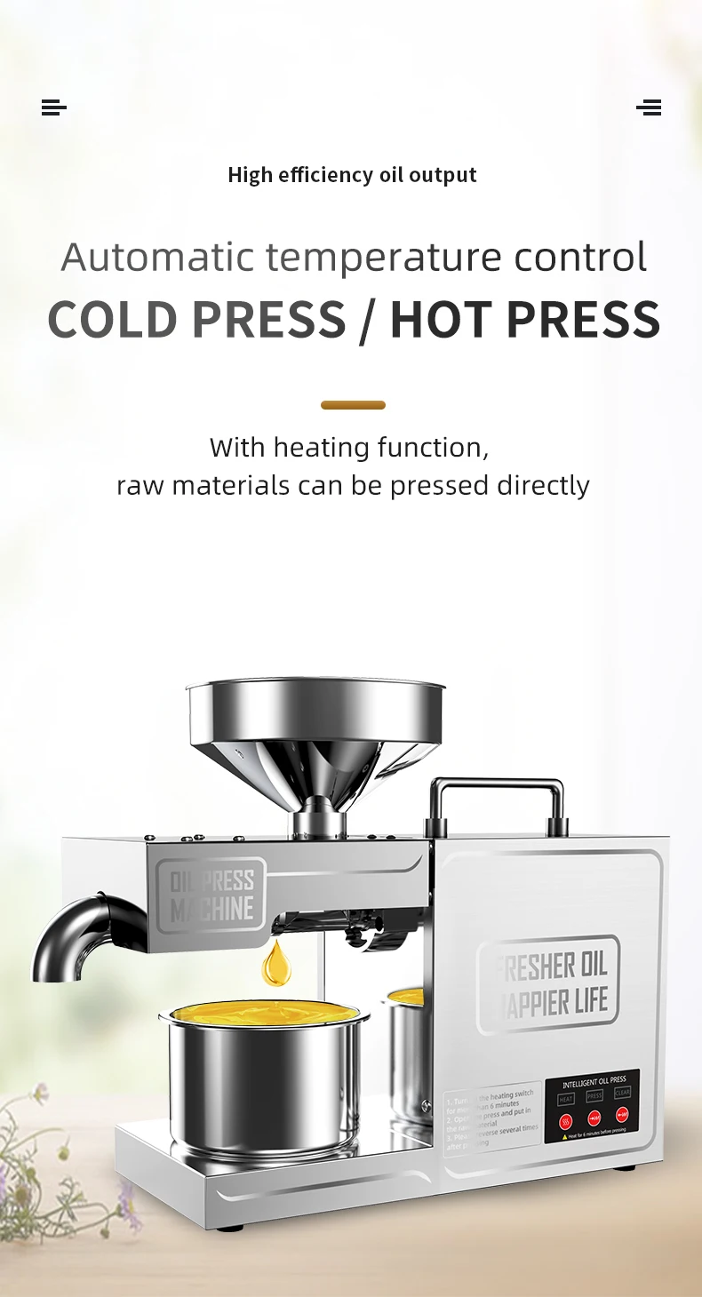 Small Economic and Efficient Edible Cooking Oil Making Automatic Peanut ...