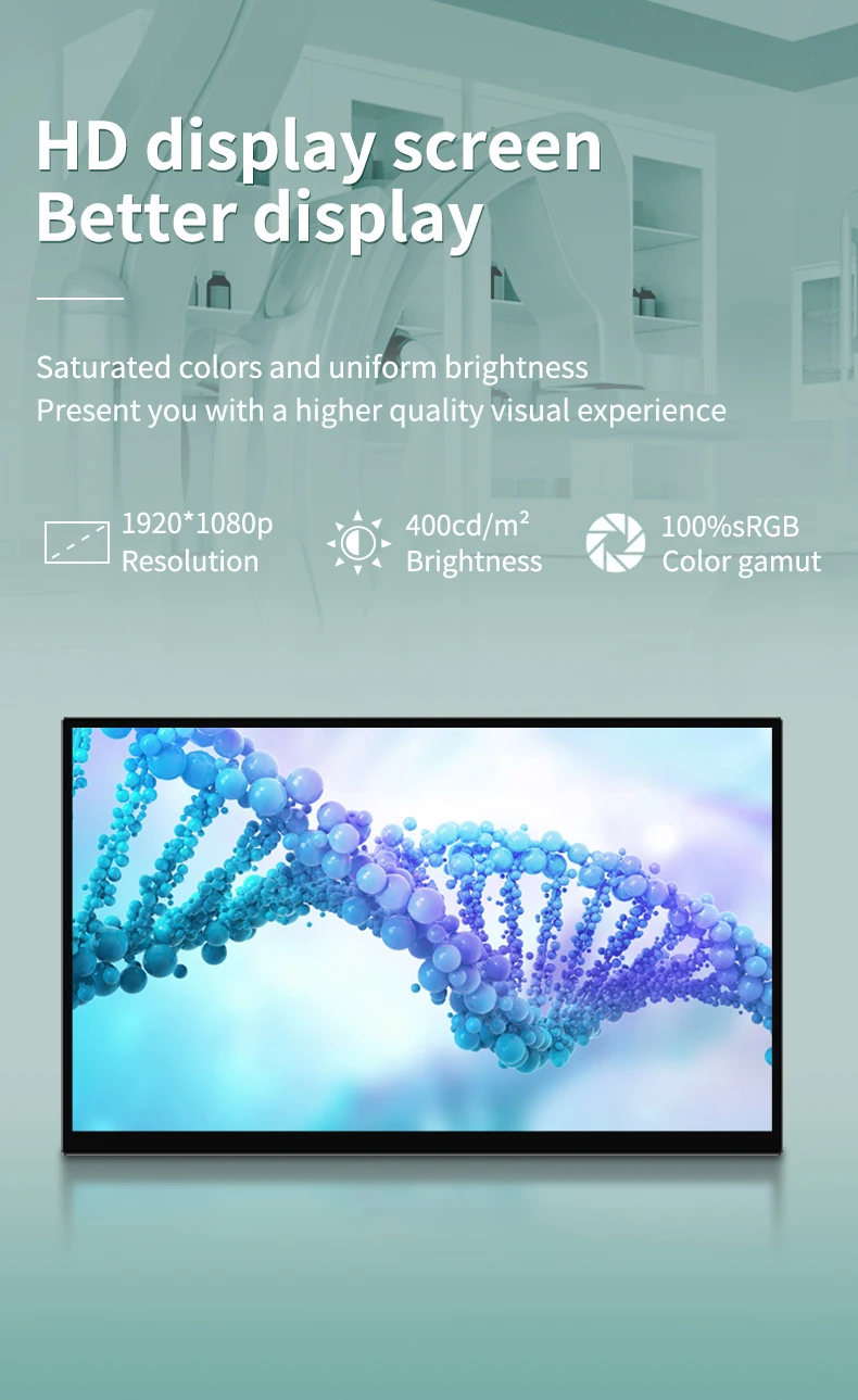 Wall Mounted Medical Grade Emc Tested Ips 13 .3 15.6 17.3 Inch Super ...