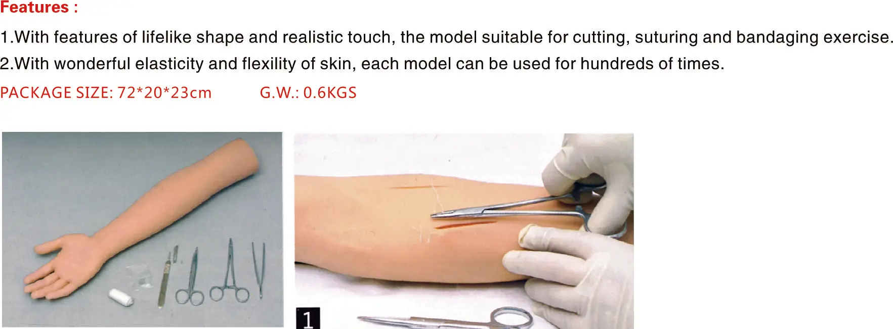 Medical Science Surgical Incision And Suture Training Arm Model ...